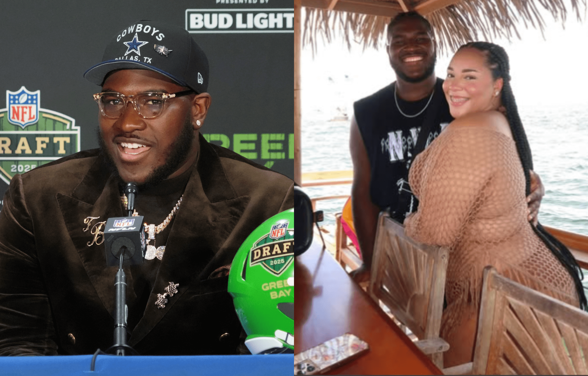 Tyler Booker's GF Kalani Reacts To Dallas Cowboys Picking Alabama Guard