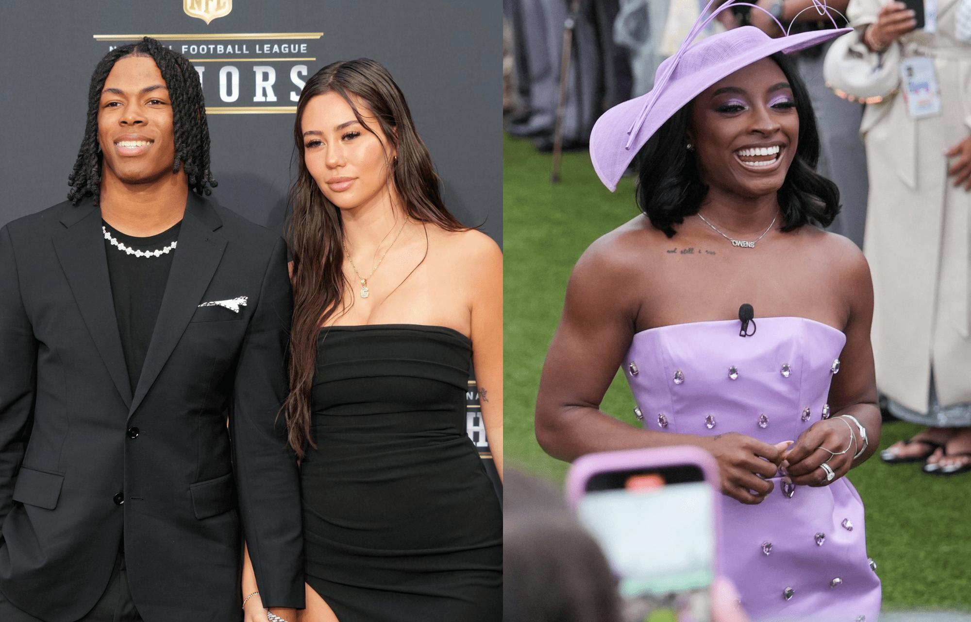 Jahmyr Gibbs GF Nicole Anderson Reacts To Simone Biles' Commencement Speech