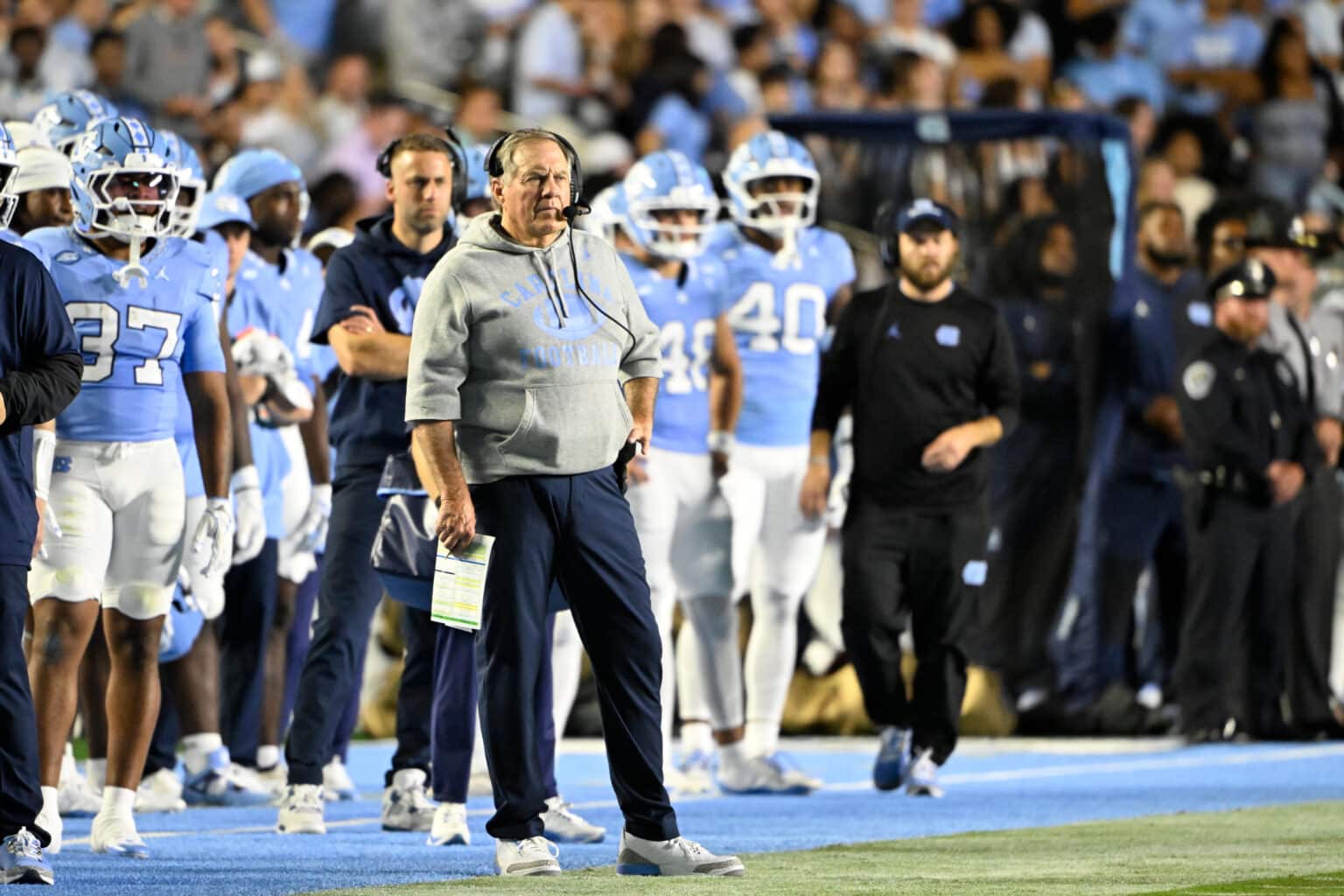 Jordon Hudson Seen Eyeing Another Man While Bill Belichick Coached UNC In Brutal 48-14 Loss ...