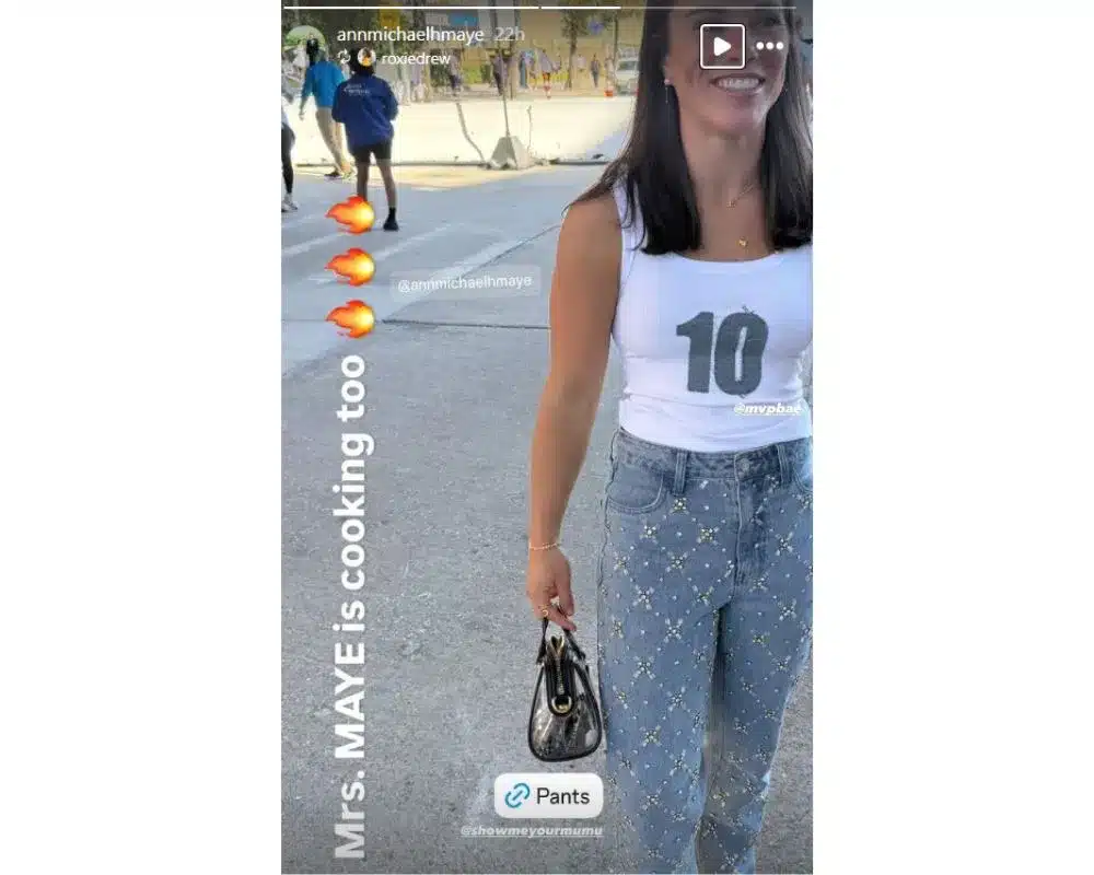 LOOK: Drake Maye’s Wife Ann Michael Turns Heads With Glittery Game-Day Fit