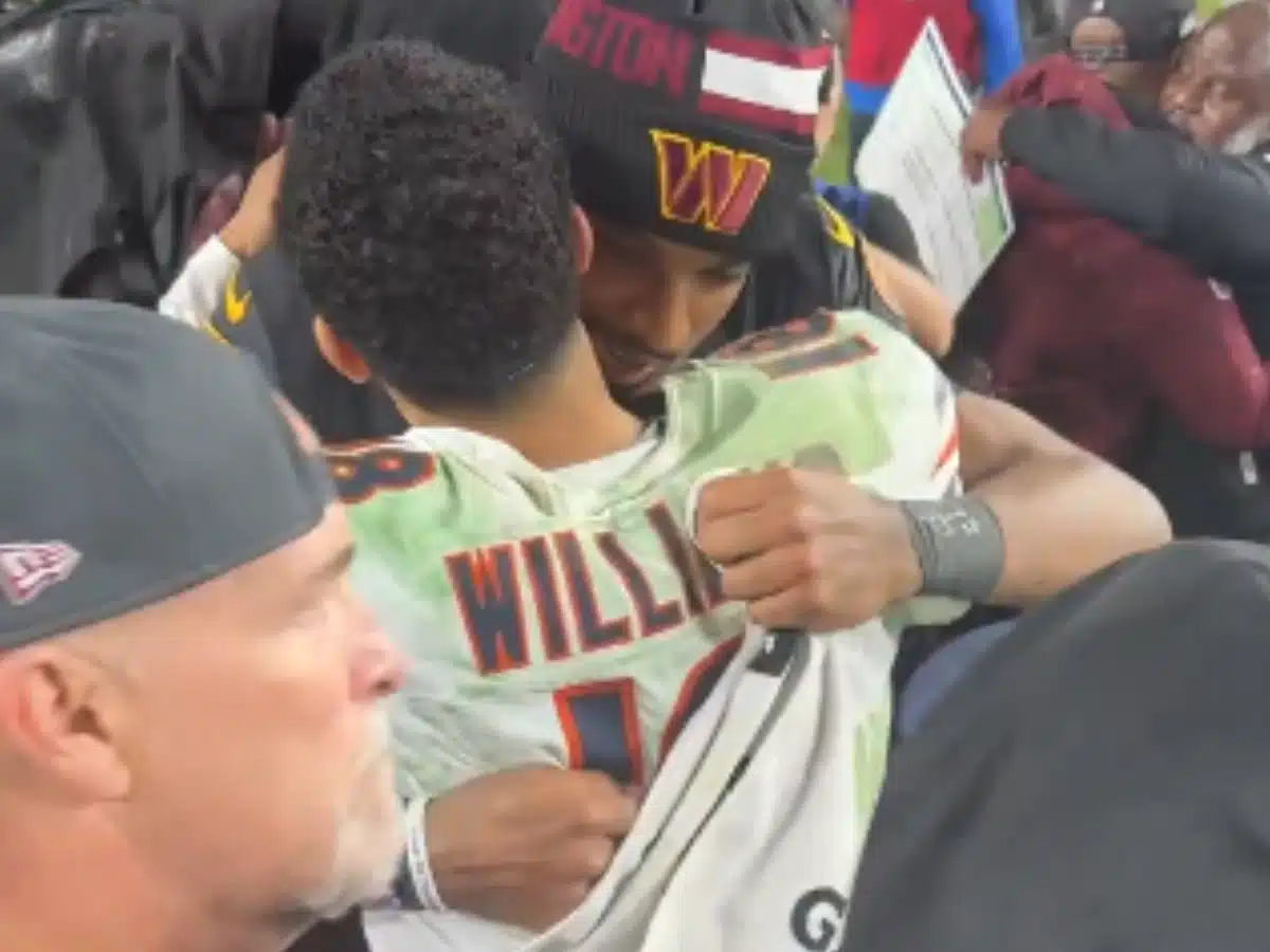 "The Hug Was PR": NFL Fans Call Out Caleb Williams’ Two-Faced Postgame ...