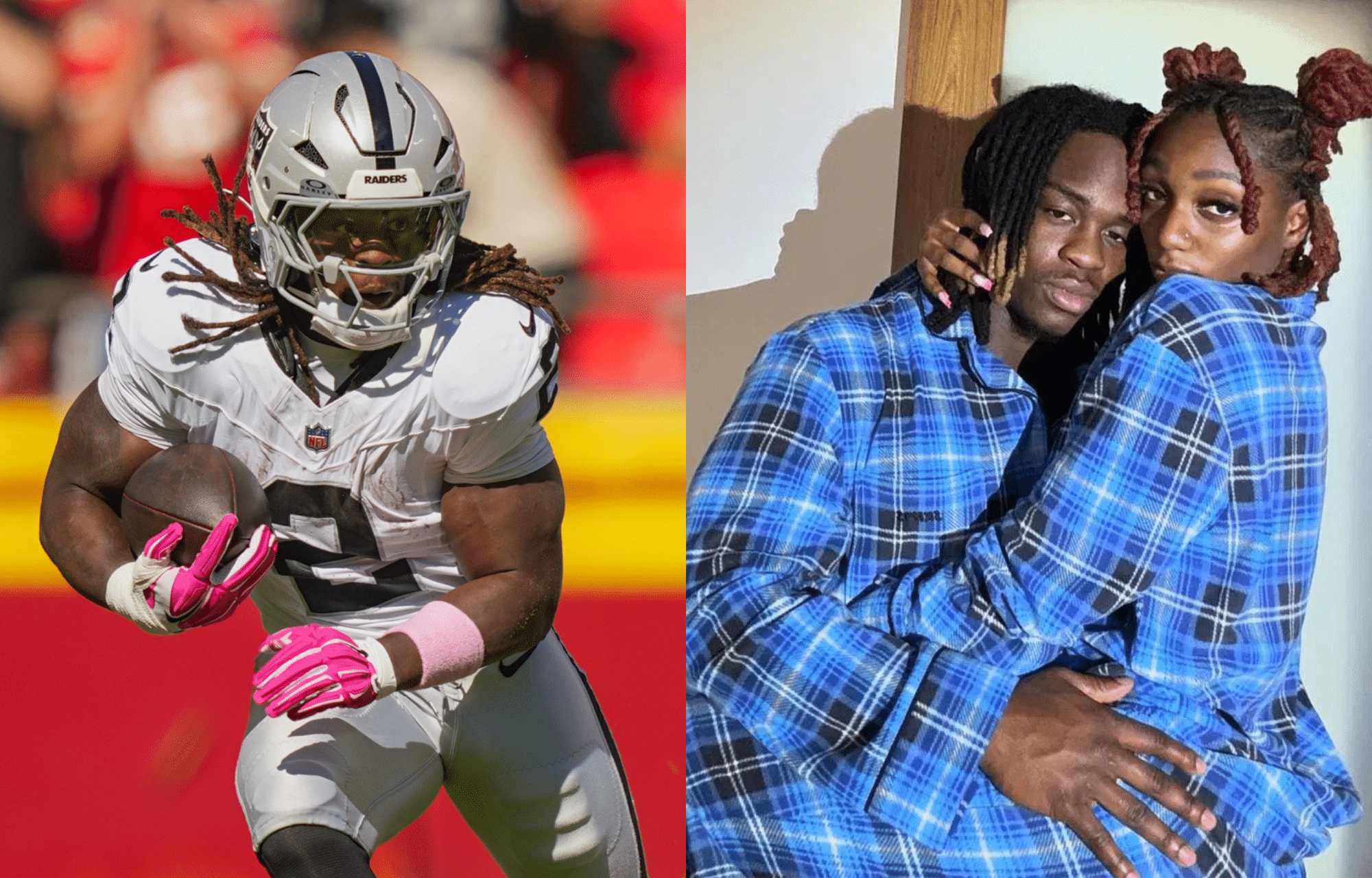 Ashton Jeanty Turns To Steve Harvey Meme To Celebrate GF Gabrielle Miller’s Stylish Raiders Game ...