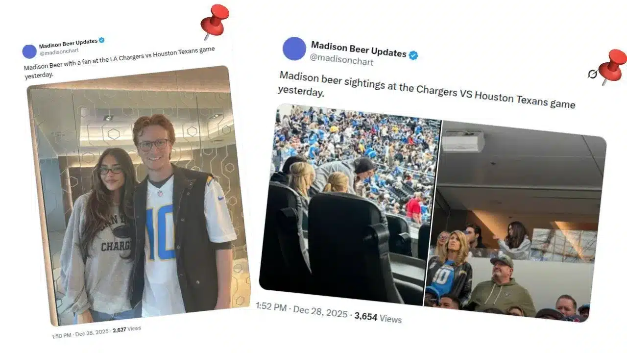 LOOK: Madison Beer Reps Justin Herbert In Oversized Chargers Sweatshirt ...