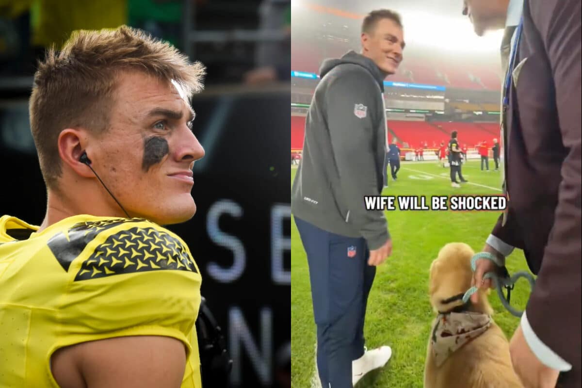 Bo Nix Conquers Lifelong Dog Fear By Petting Kirk Herbstreit's Golden ...