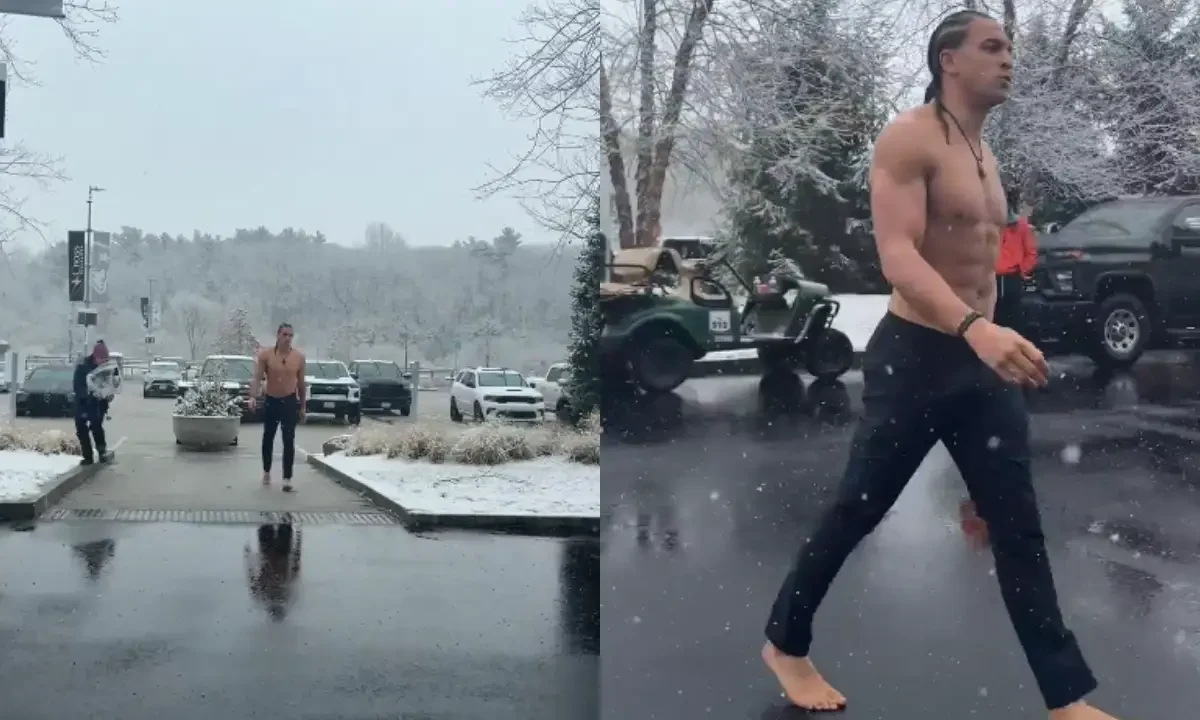NFL Fans Drag Mack Hollins' Shirtless Snow Walk At Gillette Stadium ...