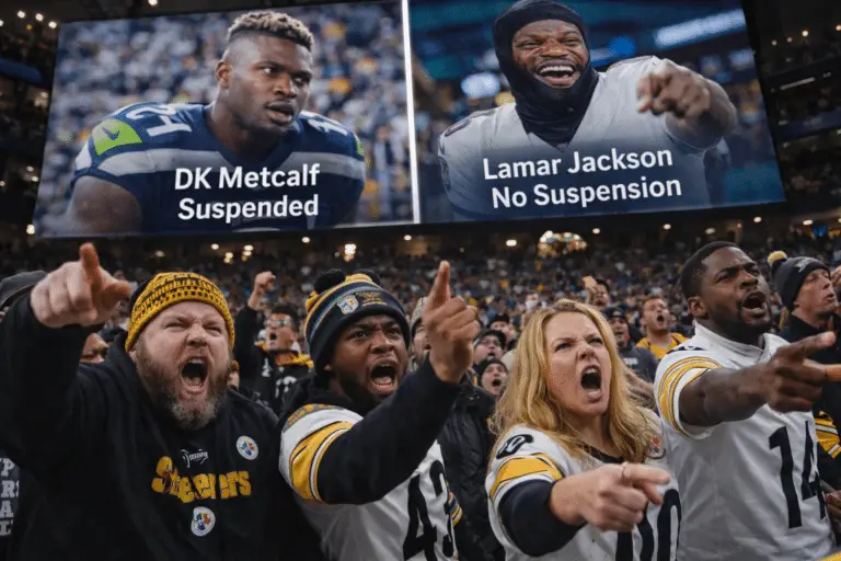 Hypocrisy Erupts Among Steelers Fans As DK Metcalf Is Banned And Lamar ...
