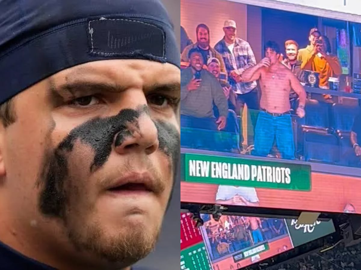 Patriots Rookie Will Campbell Rips Off Shirt, Chugs Beer On Celtics ...