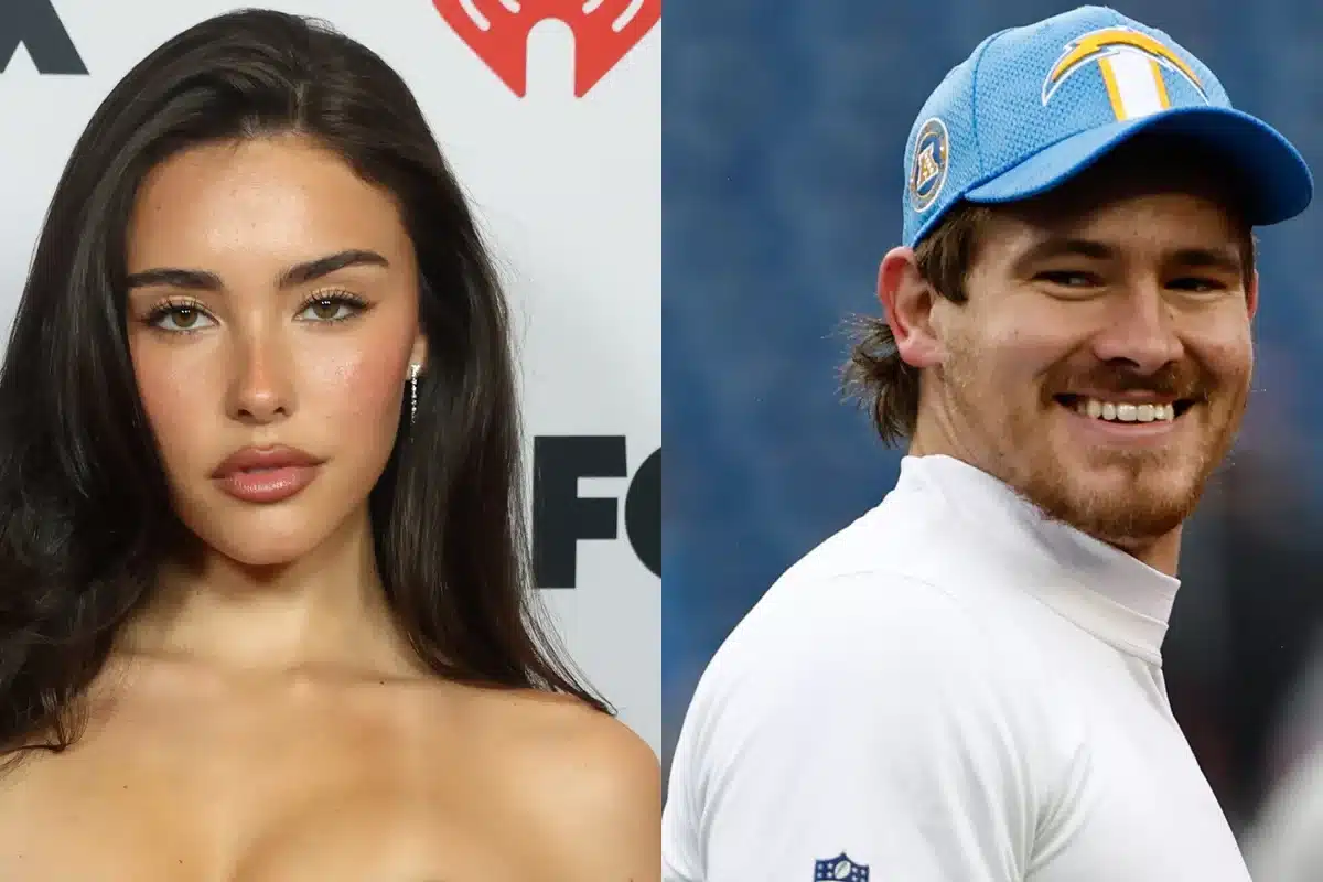 LOOK: Madison Beer Reps Justin Herbert In Oversized Chargers Sweatshirt ...