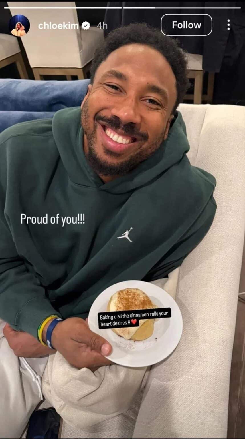 Look: Myles Garrett Can't Stop Smiling Over Chloe Kim's Adorable Sack ...