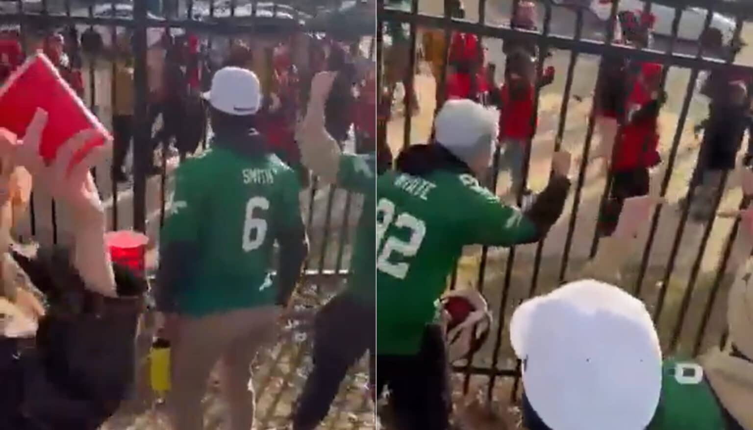 Eagles Fans Launch Beer Cans At Visiting 49ers Supporters While "Police ...
