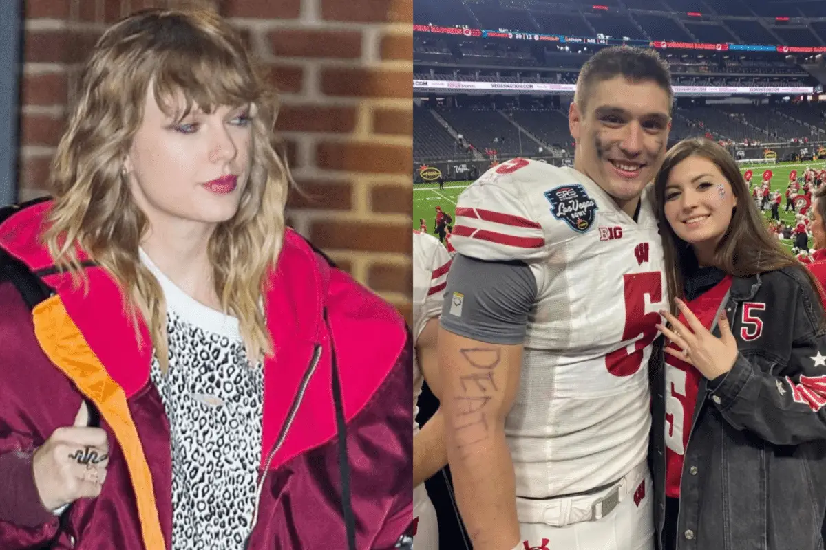 LOOK: Taylor Swift Spotted In Burgundy Outfit While Leo Chenal’s Wife ...