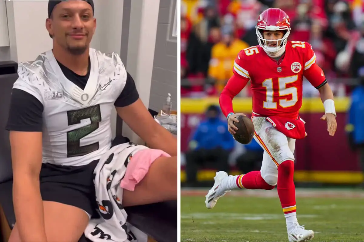 Patrick Mahomes Pays Off Friendly Bet By Wearing Oregon Jersey After ...