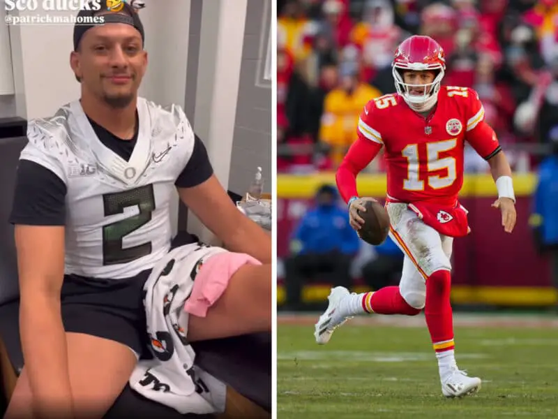 Patrick Mahomes Pays Off Friendly Bet By Wearing Oregon Jersey After ...