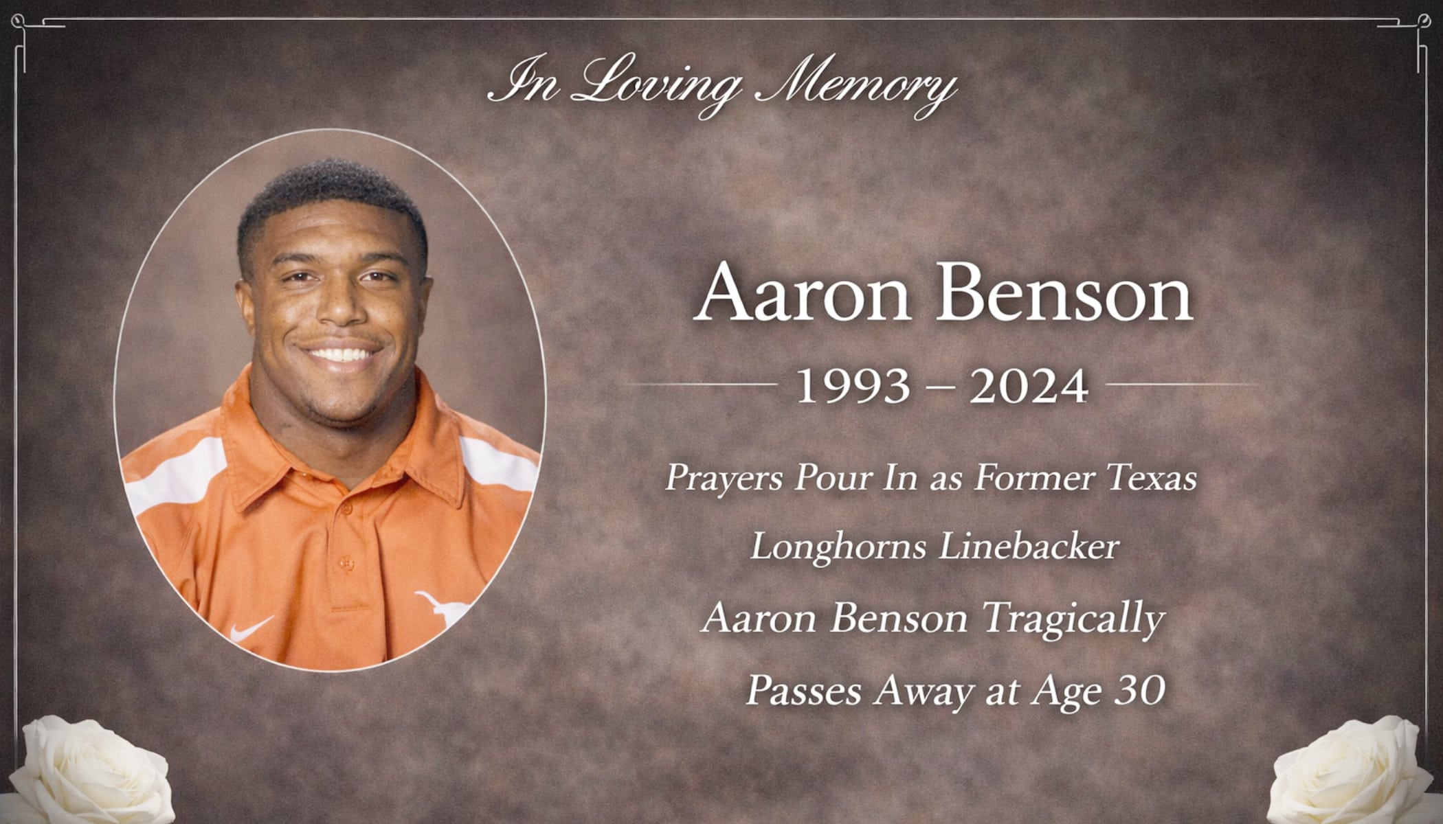 Prayers Pour In As Former Texas Longhorns Linebacker Aaron Benson ...